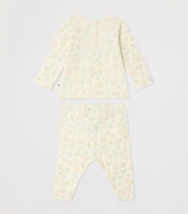 Bonpoint Cotton Floral Print Top And Trousers Set
