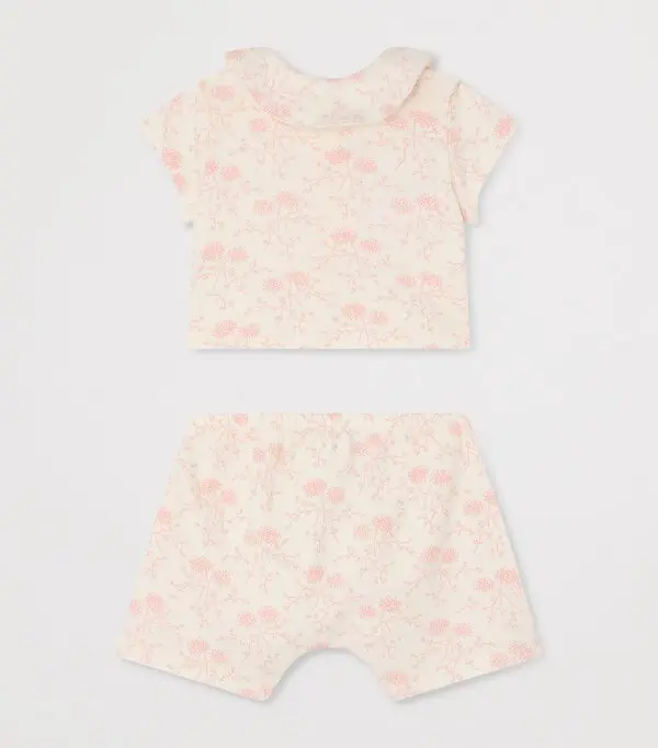 Bonpoint Cotton Floral Top And Shorts Set