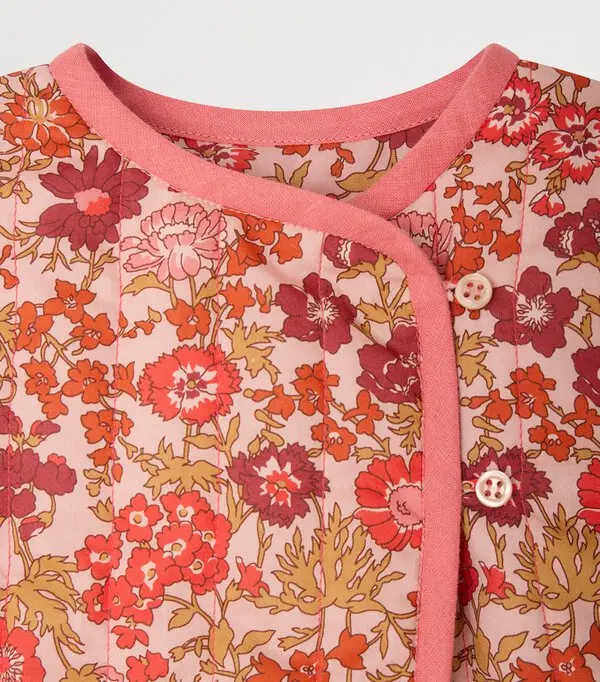 Bonpoint Cotton Floral Print Gilet