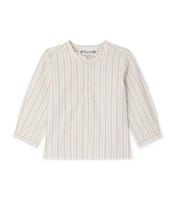 Bonpoint Cotton Stripe Shirt
