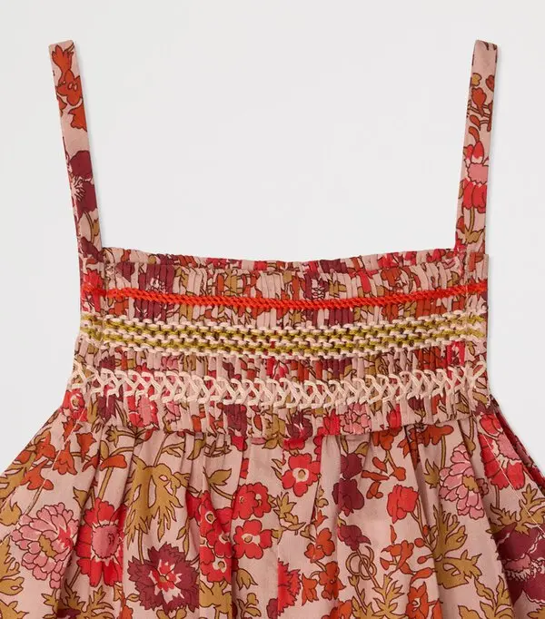 Bonpoint Cotton Floral Print Jumpsuit