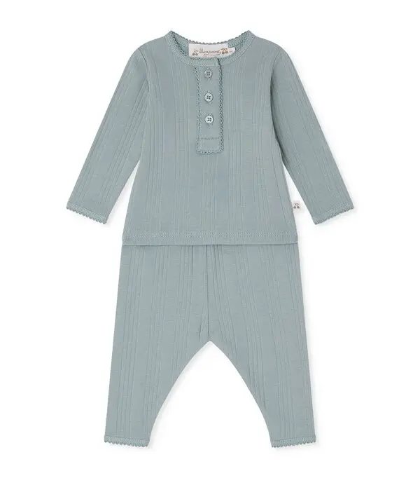 Bonpoint Cotton Top And Trousers Set
