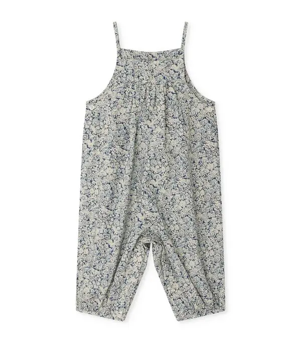 Bonpoint Cotton Floral Print Jumpsuit