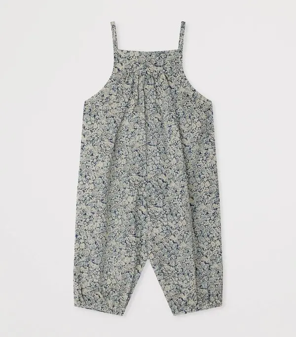 Bonpoint Cotton Floral Print Jumpsuit
