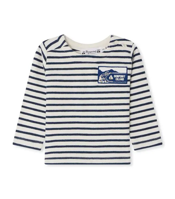 Bonpoint Organic Cotton Stripe Tourbillon Top