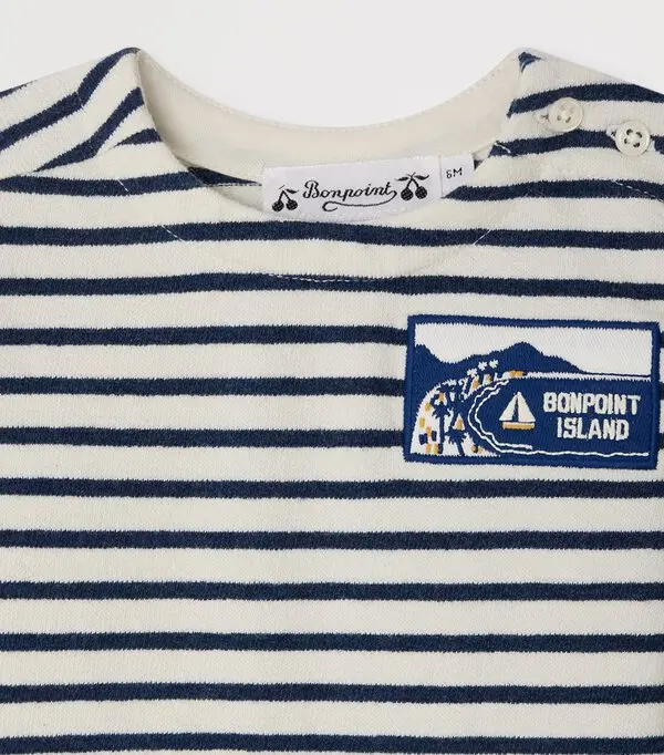 Bonpoint Organic Cotton Stripe Tourbillon Top