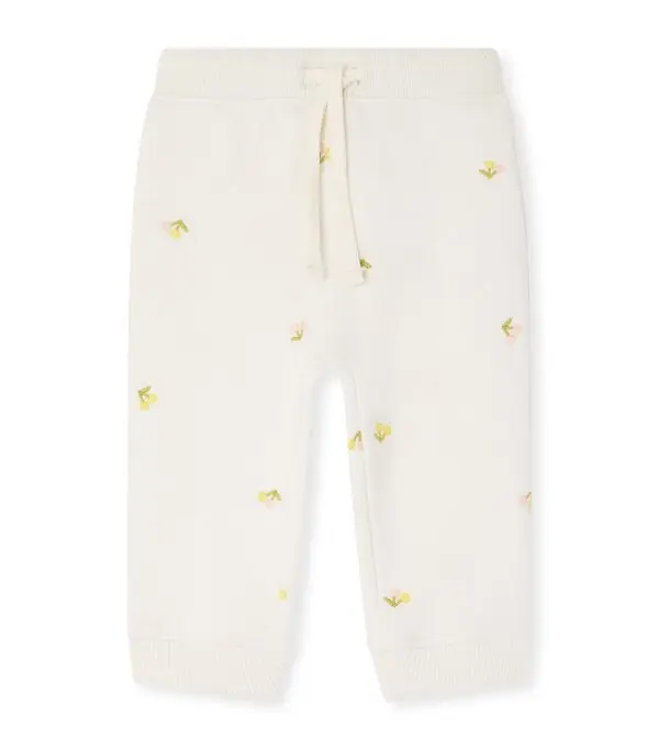 Bonpoint Organic Cotton Embroidered Leggings