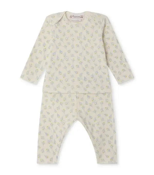 Bonpoint Cotton Boat Top And Leggings Set