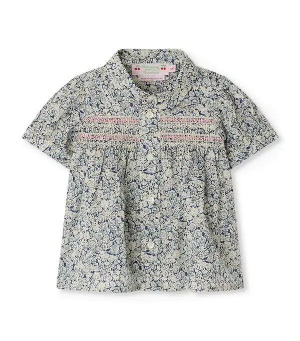 Bonpoint Floral Short-sleeve Blouse