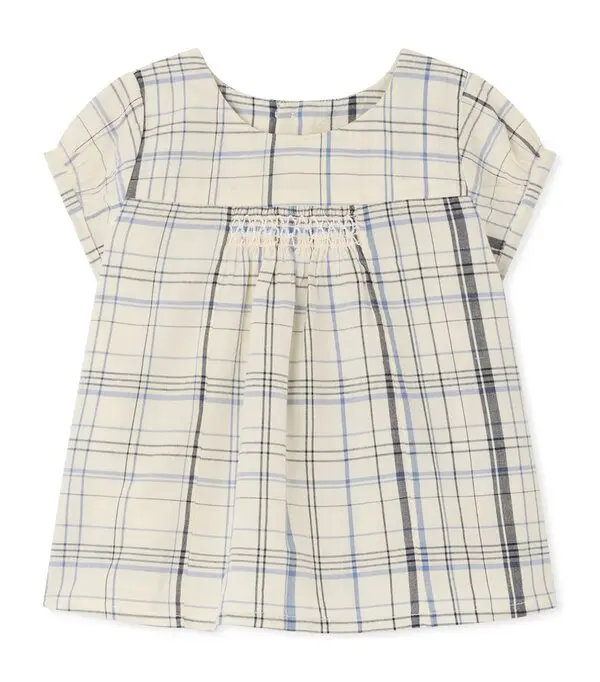 Bonpoint Cotton Check Blouse