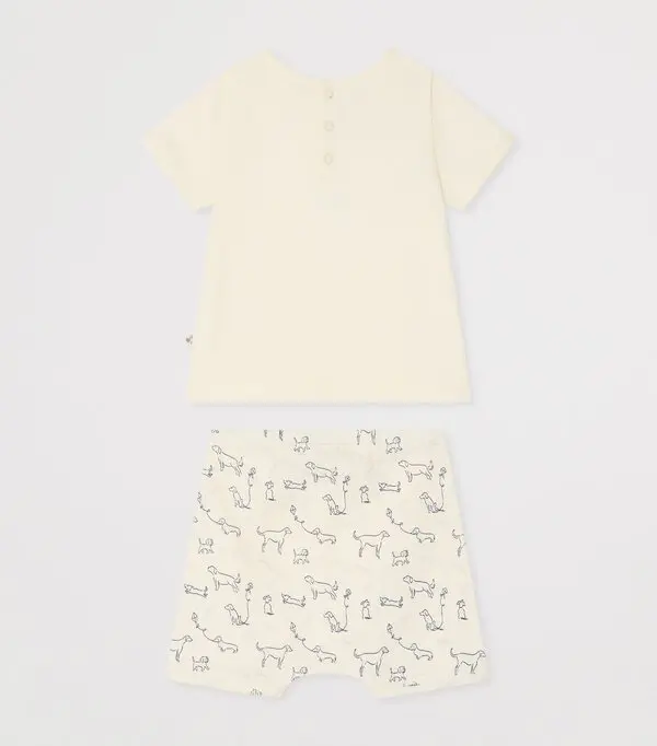 Bonpoint Cotton Printed Top And Shorts Set