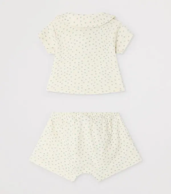 Bonpoint Cotton Polka Dot Top And Shorts Set
