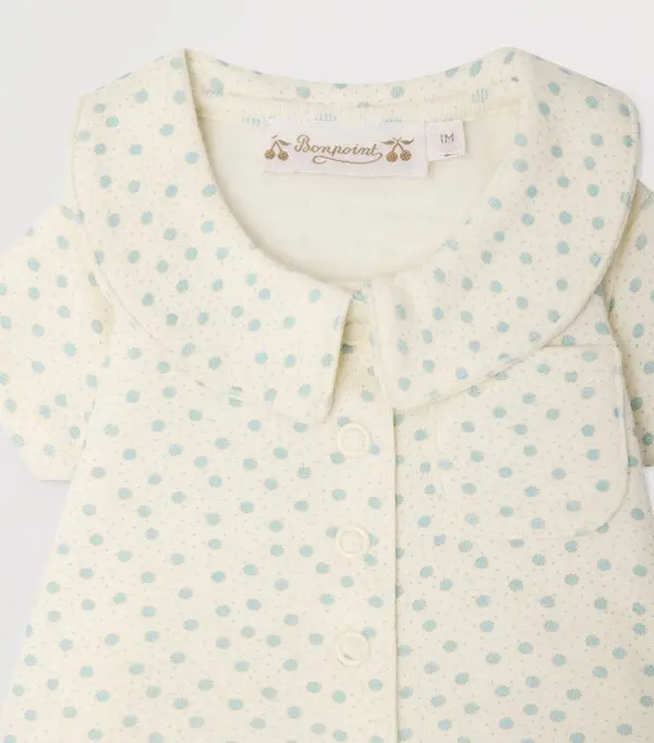 Bonpoint Cotton Polka Dot Top And Shorts Set