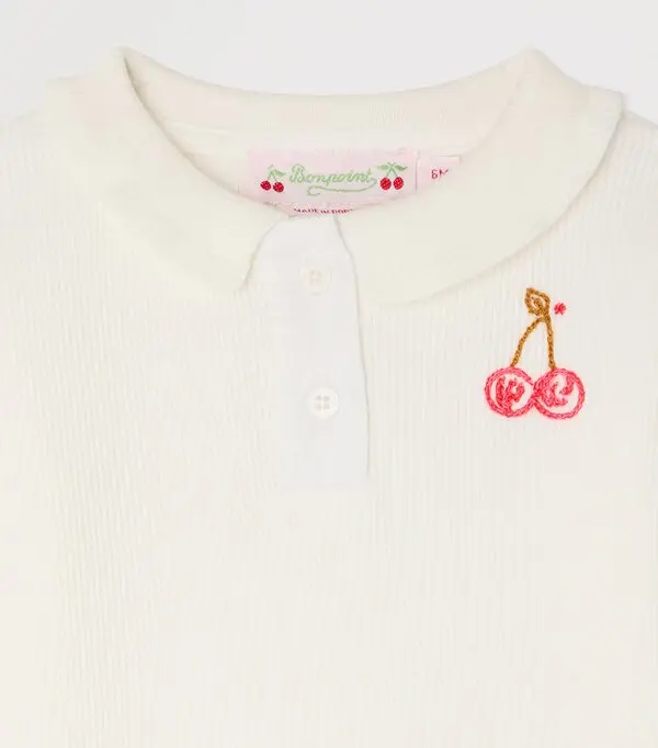 Bonpoint Cotton Embroidered Polo Shirt
