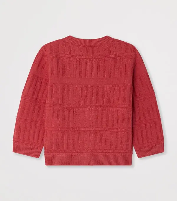 Bonpoint Cotton Cherry Cardigan