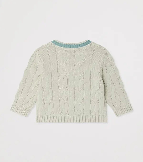Bonpoint Cotton Cable-knit Cardigan