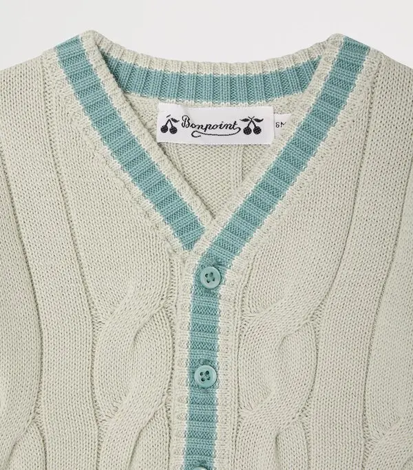 Bonpoint Cotton Cable-knit Cardigan