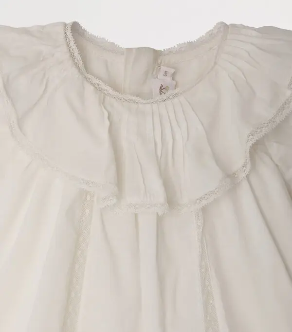 Bonpoint Cotton Lenou Dress And Bloomers Set