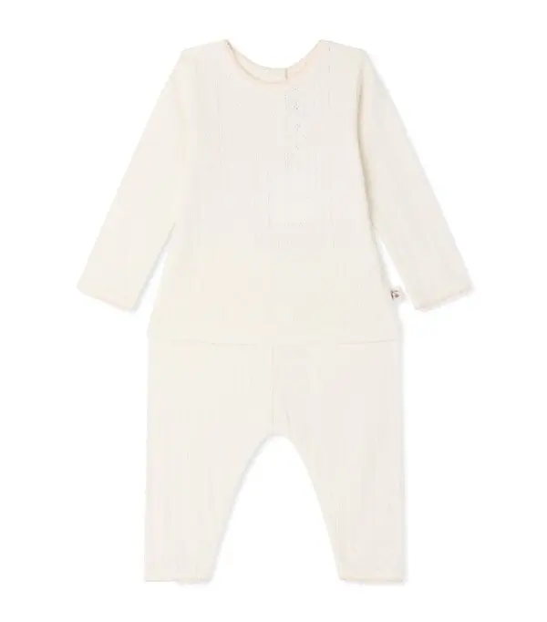 Bonpoint Cotton Top And Trousers Set