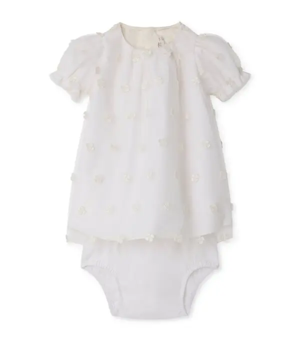Bonpoint Embroiders Dress And Bloomers Set