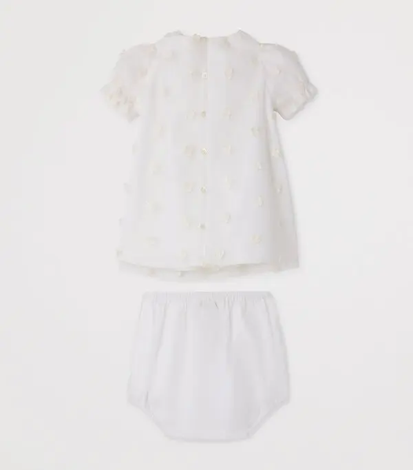 Bonpoint Embroiders Dress And Bloomers Set
