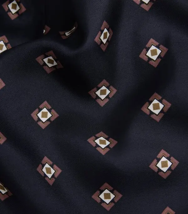 Max Mara Silk Printed Wide-leg Trousers
