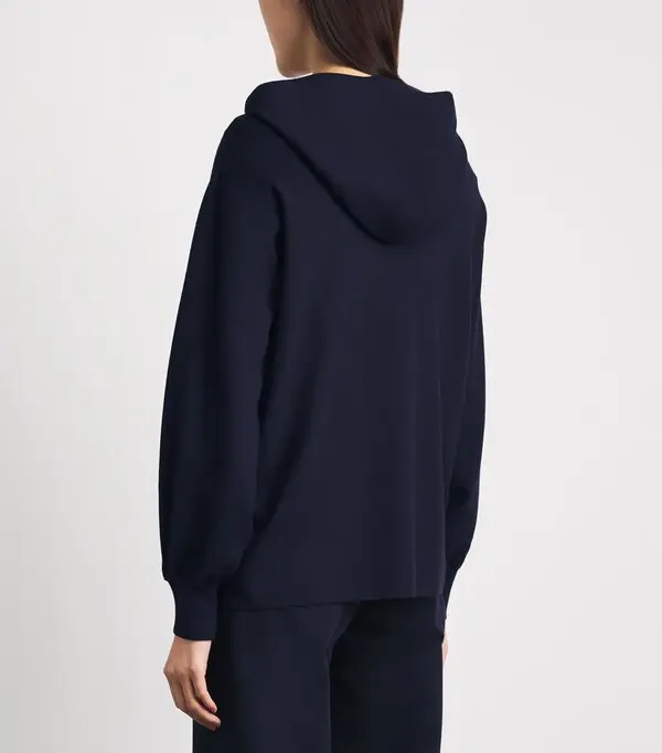 Max Mara Knitted Full Zip Hoodie - Blue