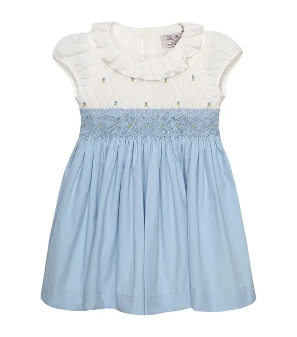 Trotters Cotton Willow Rose Dress - Blue