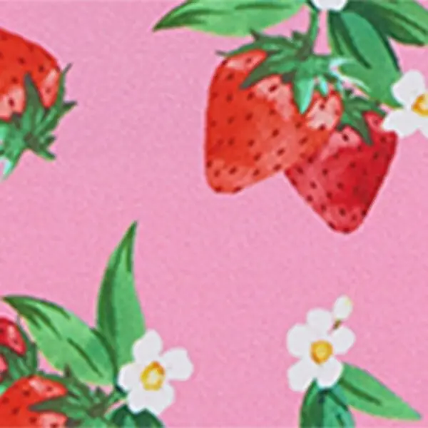Trotters Ruffle Strawberry Print Swimsuit
