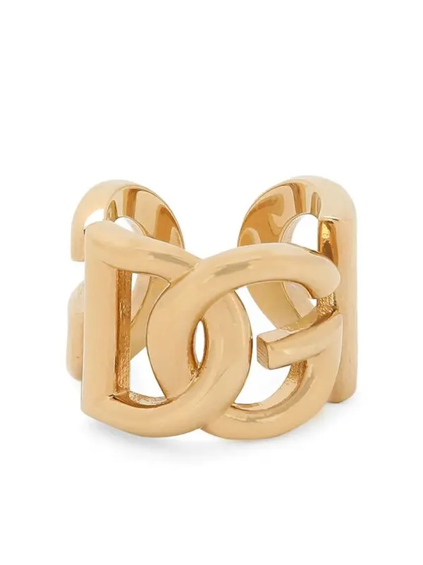Dolce & Gabbana Engraved Logo Brass Jewelry Piece - Oro