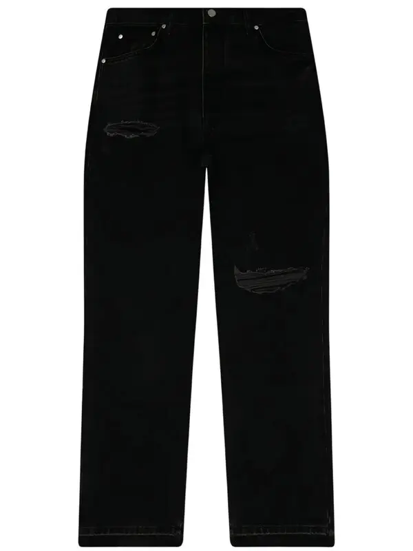 REPRESENT Distressed Straight-leg Jeans - Black