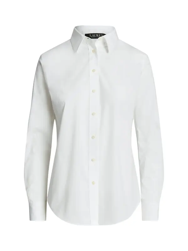 Ralph Lauren Slim Fit Embroidered Logo Shirt - White