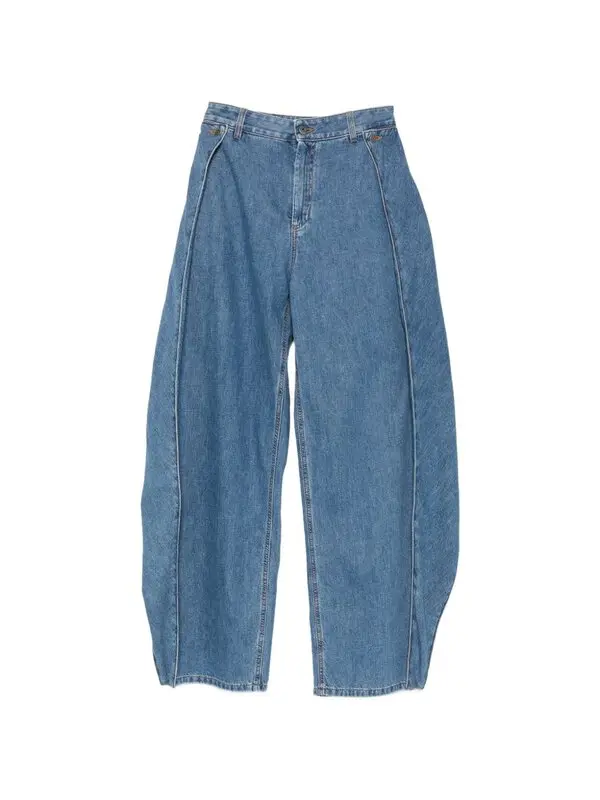 Loewe Draped Denim Jeans - Sky Blue