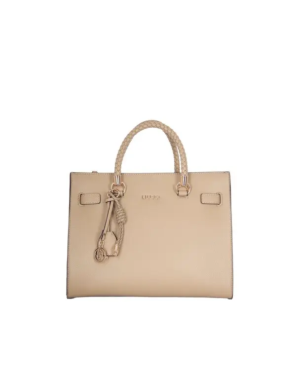 Liu Jo Braided Handle Tote Bag - Mud