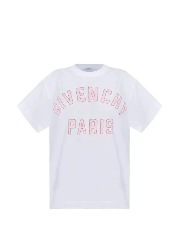 Givenchy Relaxed-fit Cotton T-shirt With Embroidered Paris Patch