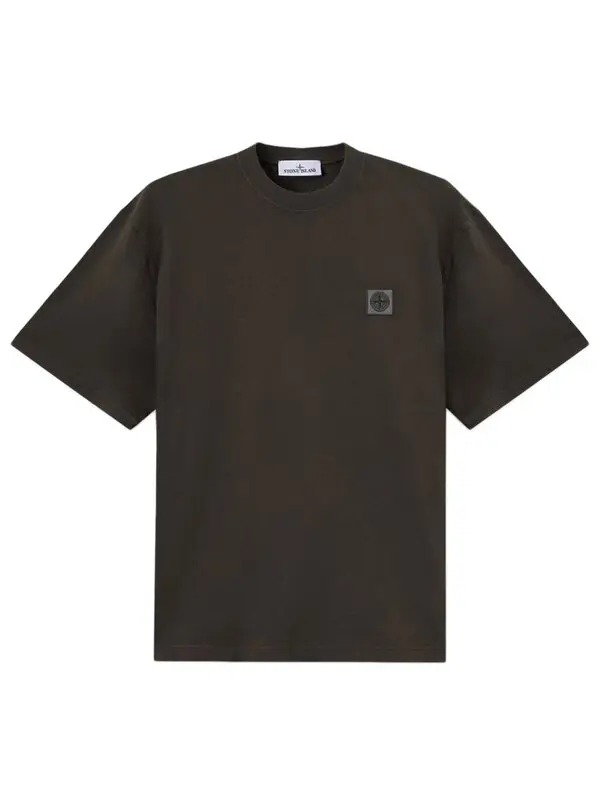 Stone Island Ribbed Neckline Regular Fit T-shirt Size