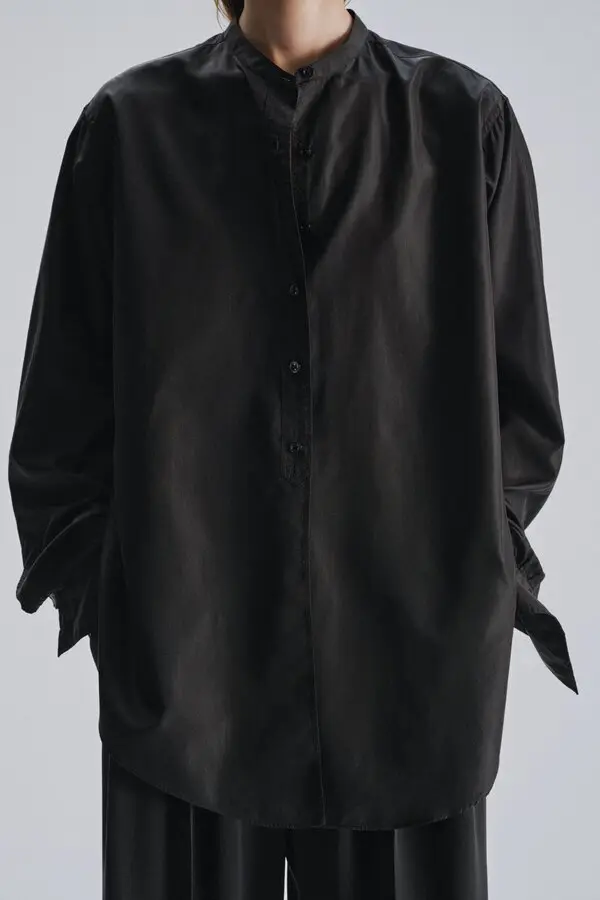 THE ROW Lula Long-sleeved Silk Poplin Shirt