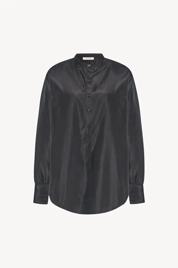 THE ROW Lula Long-sleeved Silk Poplin Shirt