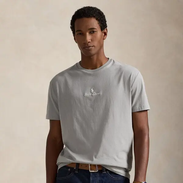 Ralph Lauren Classic Fit Logo Jersey T-shirt - Soft Grey