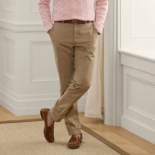 Ralph Lauren Straight Fit Stretch Chino Pant - Khaki