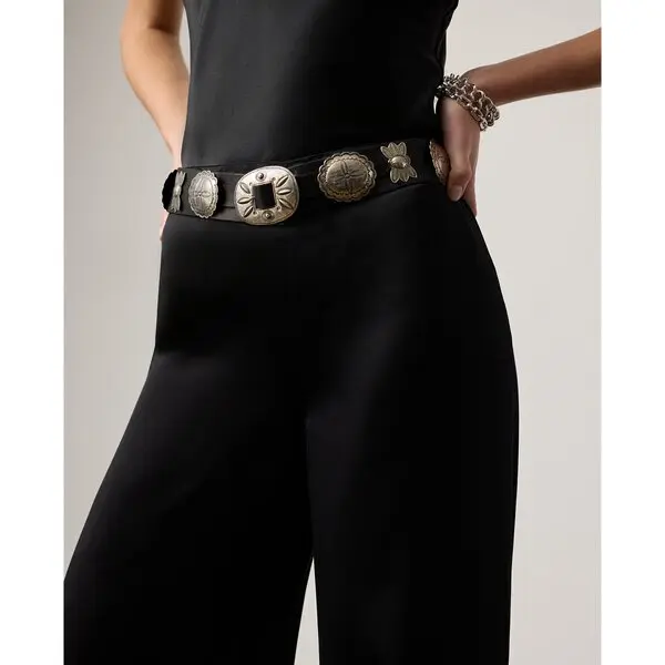 Ralph Lauren Daria Washed Satin Pant - Black