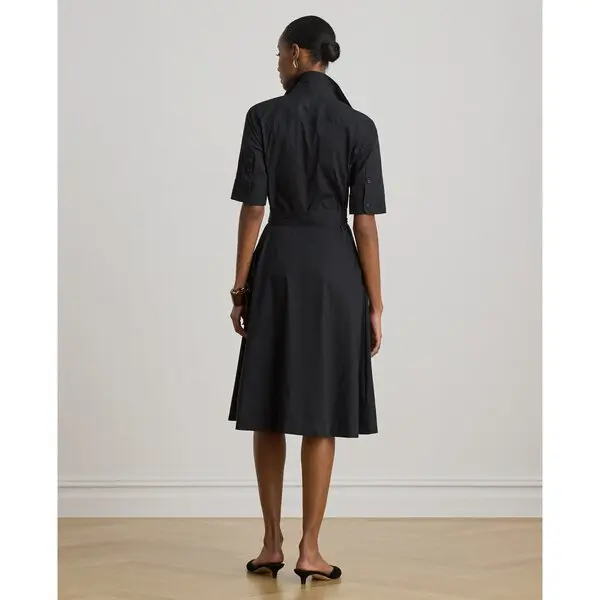 Ralph Lauren Belted Cotton-blend Shirtdress - Polo Black