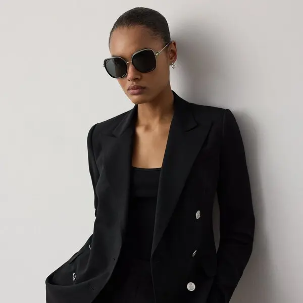 Ralph Lauren Camden Wool Crepe Jacket - Black