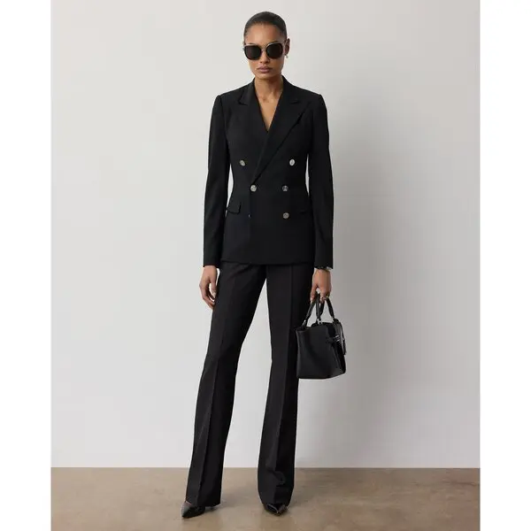 Ralph Lauren Camden Wool Crepe Jacket - Black