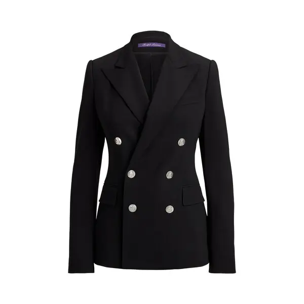 Ralph Lauren Camden Wool Crepe Jacket - Black