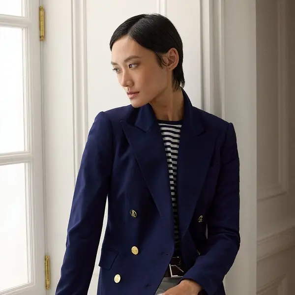Ralph Lauren Camden Wool Crepe Jacket - Lux Navy