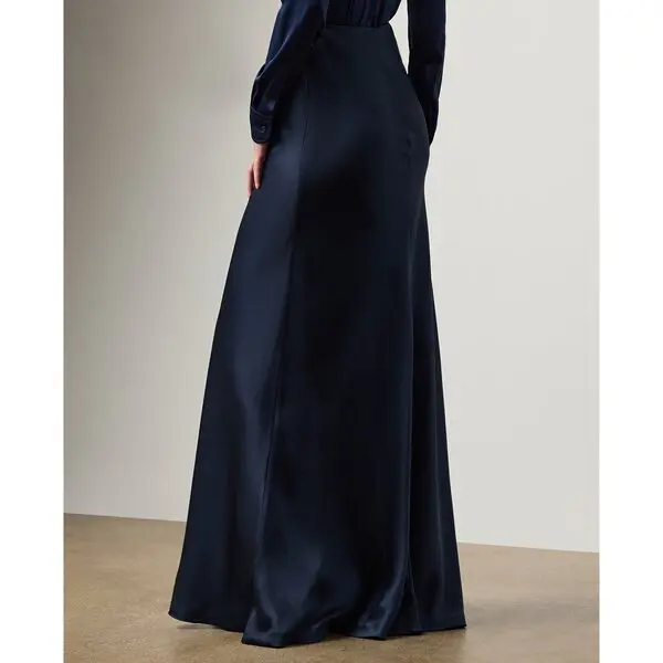 Ralph Lauren Masina Stretch Satin Skirt - Icon Navy