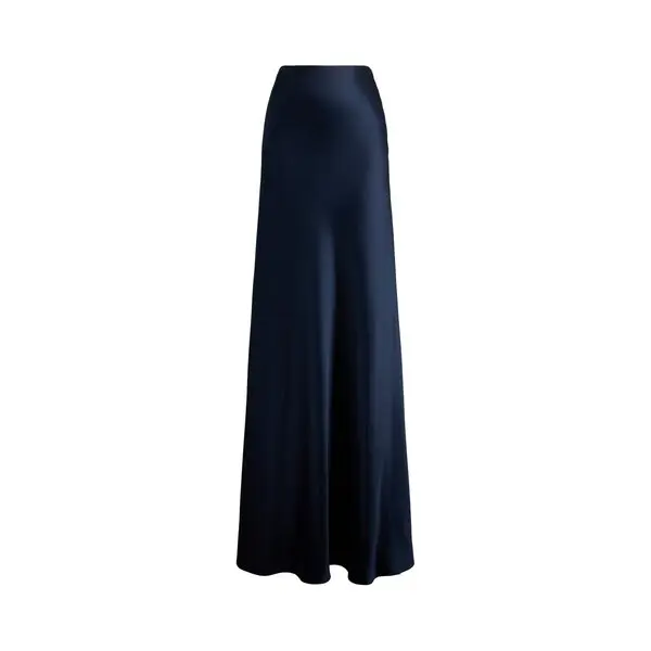 Ralph Lauren Masina Stretch Satin Skirt - Icon Navy