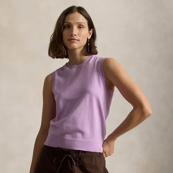 Ralph Lauren Sleeveless Crewneck Sweater - Soft Lilac
