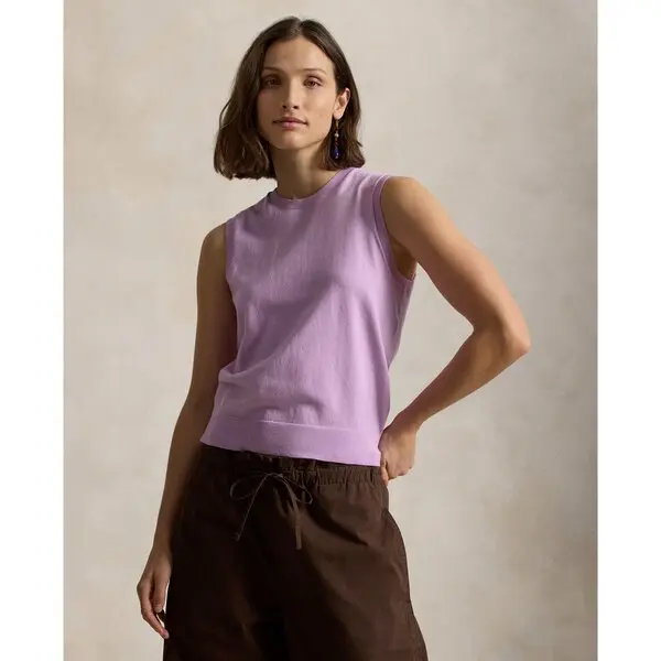 Ralph Lauren Sleeveless Crewneck Sweater - Soft Lilac